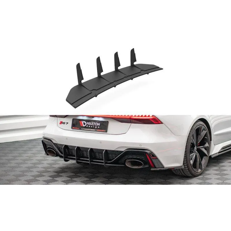 Maxton - Street Pro Central Diffuseur Arriere Audi RS7 C8 / RS6 C8 Rouge