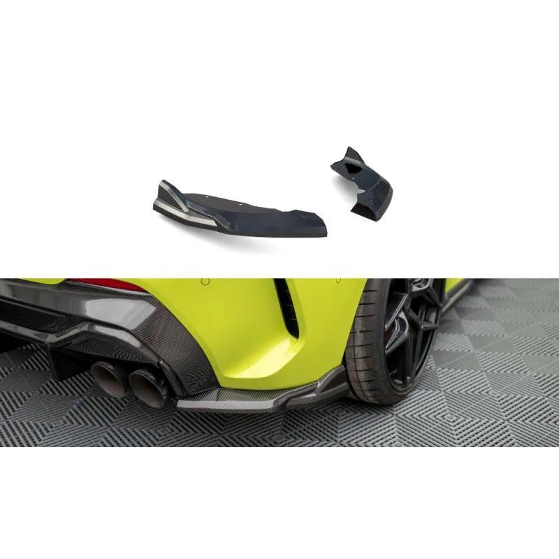 Maxton - Fibre de Carbone Lames De Pare-Chocs Arrière Latérales BMW 1 M ...