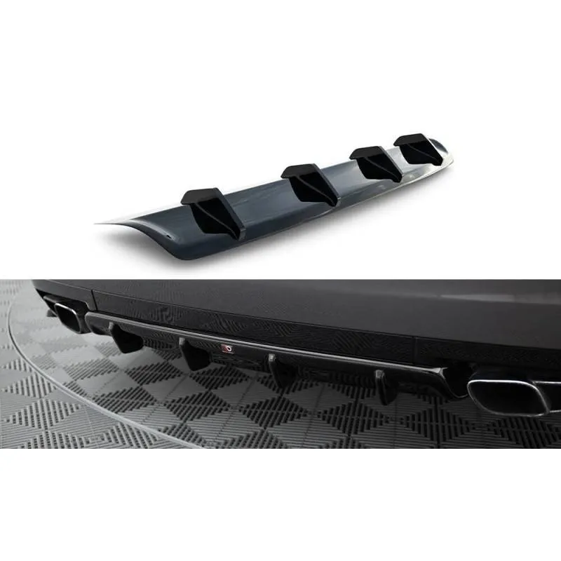 Maxton - Diffuseur Arrière Complet Maserati Quattroporte Mk6 Noir Brillant